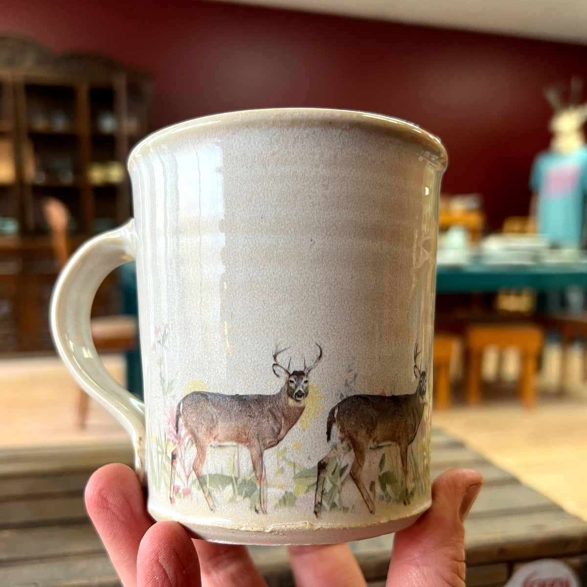 White Tail and Wild Flowers – Red Bison Studio